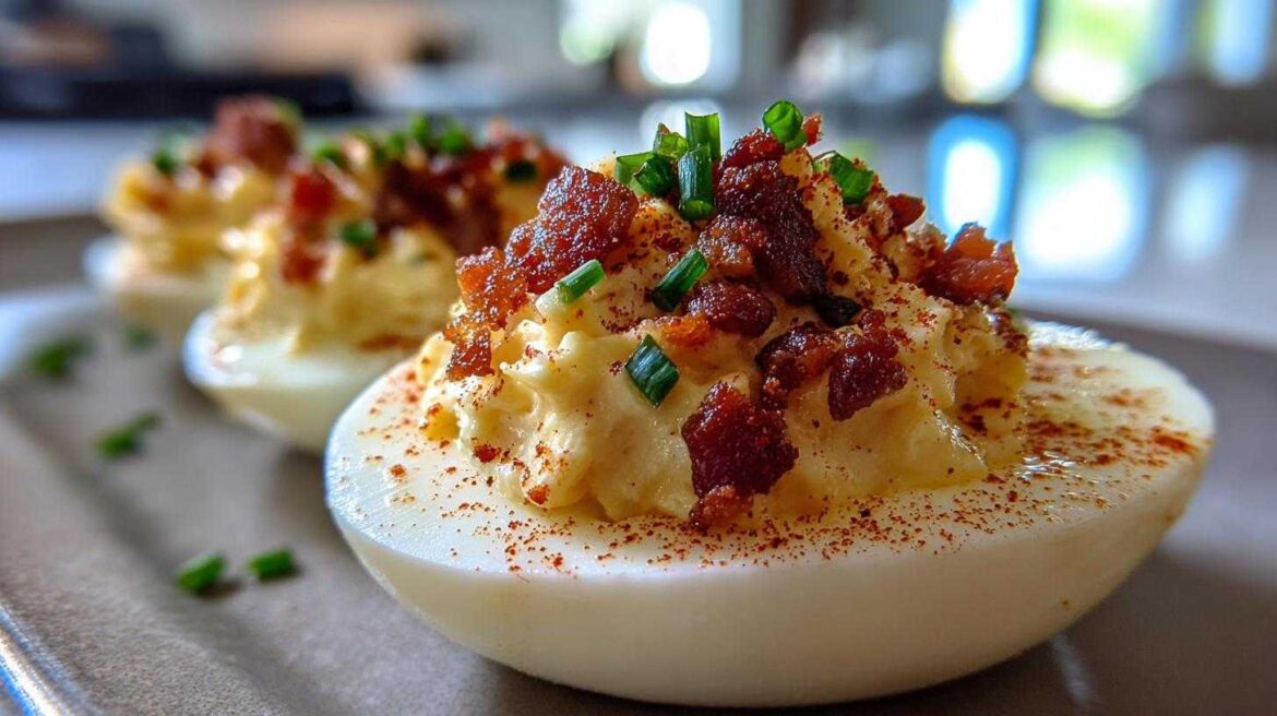 Amazing Bacon Deviled Eggs: A 12-Piece Flavor Blast - GourmetGusto