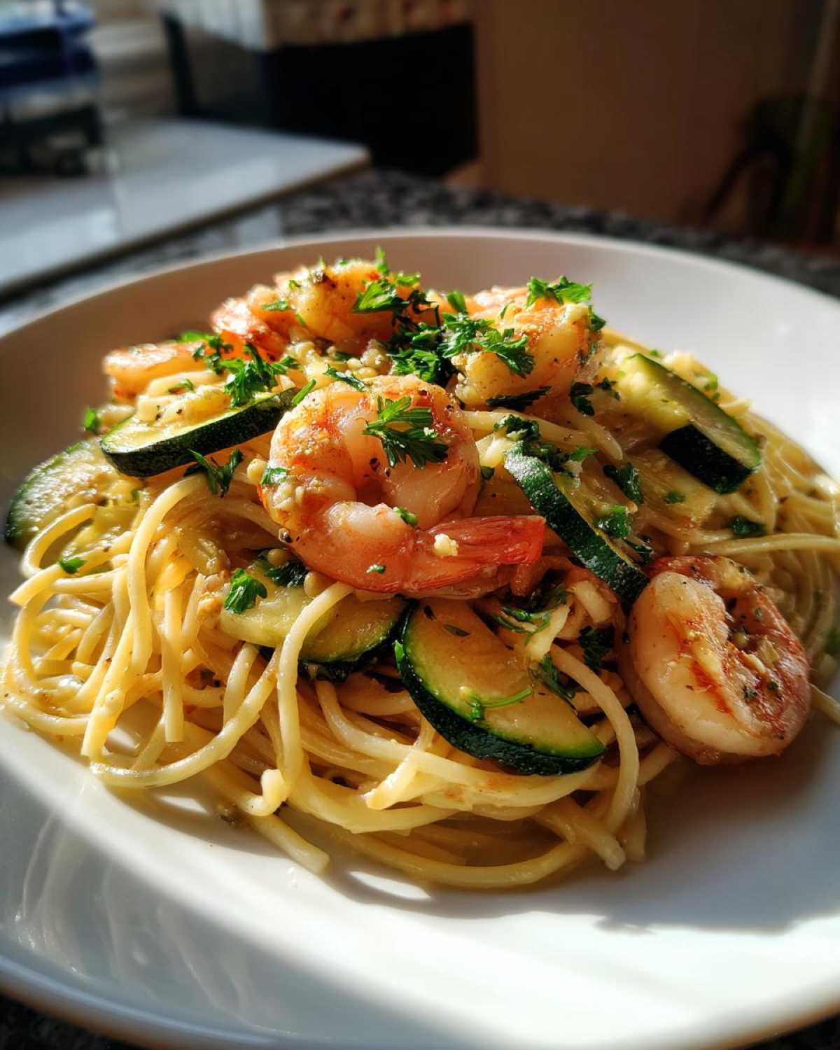 Amazing Shrimp Pasta Toss with Zucchini and Garlic in 35 Minutes ...