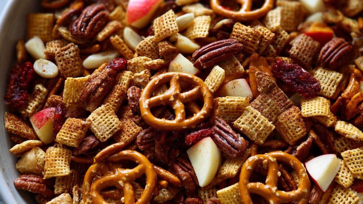 Amazing Apple Pie Trail Mix this Fall - GourmetGusto