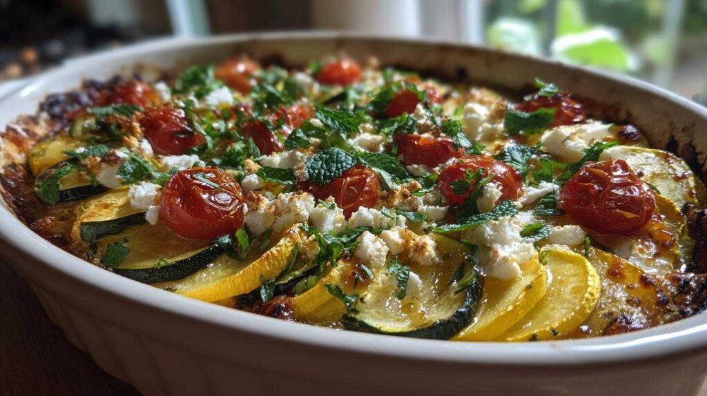 Mediterranean squash casserole: 7-ingredient marvel - GourmetGusto