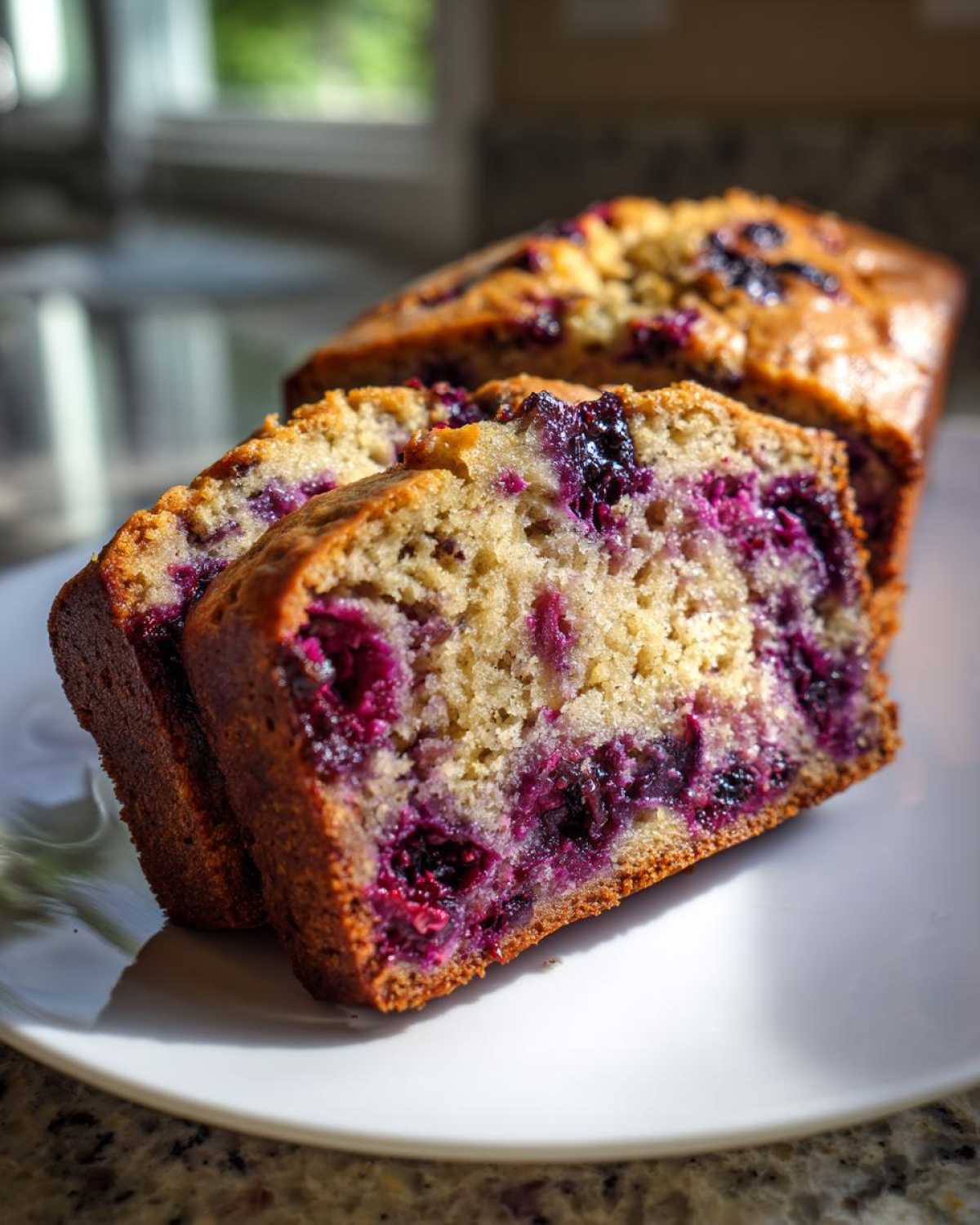 Amazing 55-Minute Moist blueberry banana bread - GourmetGusto
