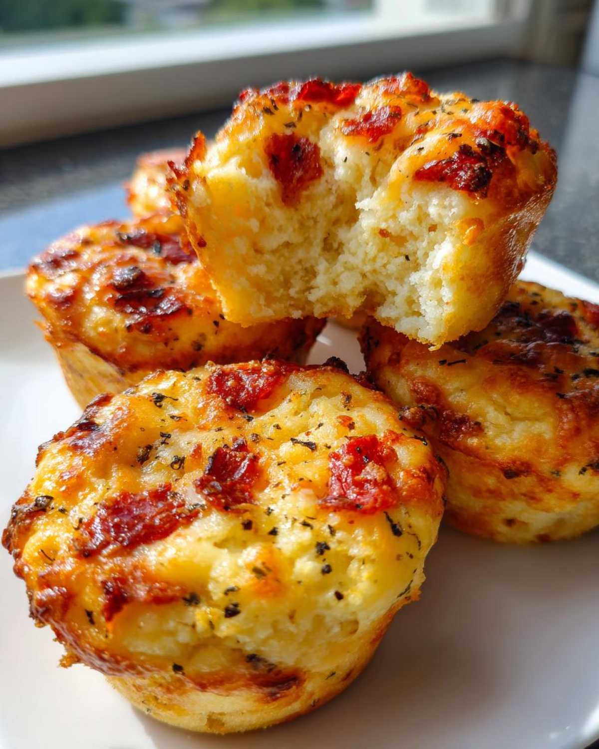 Amazing 180 Calorie Pizza Muffins - GourmetGusto
