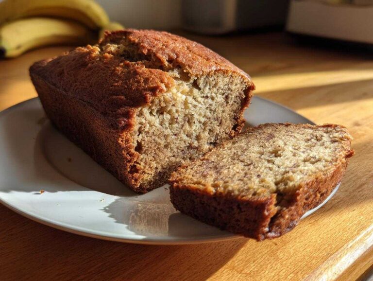 Amazing sugar free banana bread: 1 moist slice - GourmetGusto